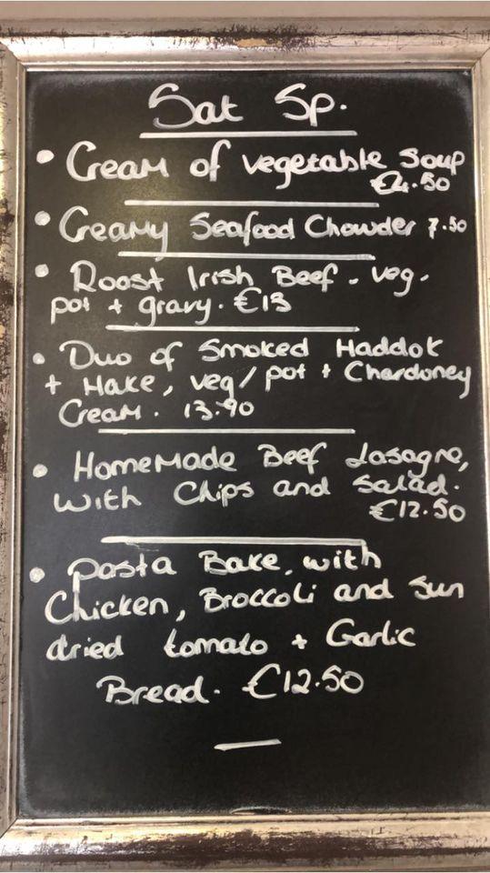 Menu at Thomas Browns Restaurant, Kanturk