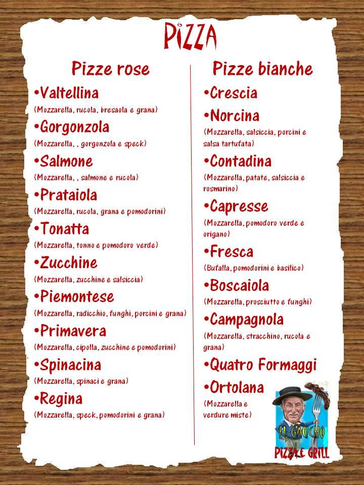 Menu at El Gaucho Pizza E Grill restaurant, Corridonia