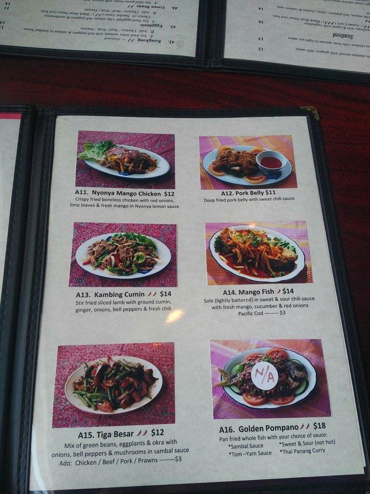 Menu at Kari House Restaurant, Richmond