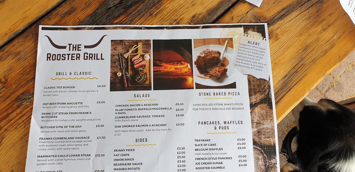 Menu at The Rooster pub & bar, Penrith, 11 Ullswater Rd