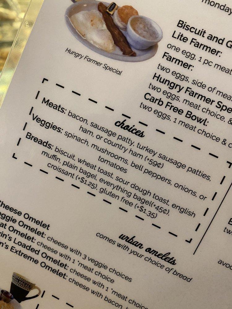 Menu at The Coffee Break cafe, Shelbyville