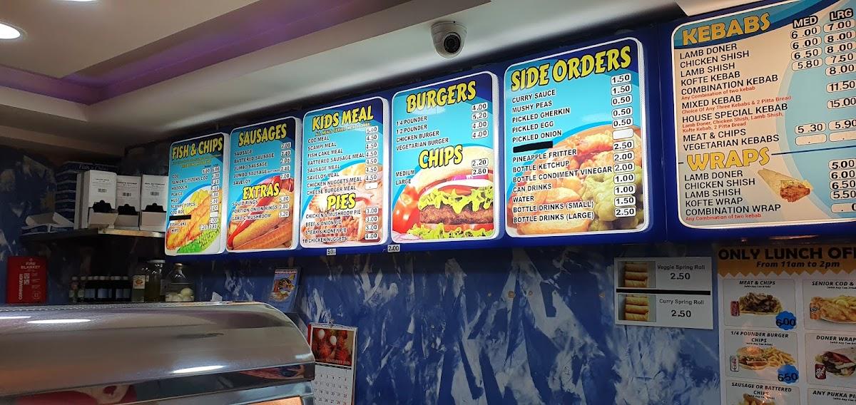 Menu at Dolphin Fish & Chips fast food, Dorking