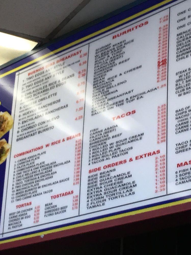 Menu at El Cotixan Mexican Food restaurant, El Cajon, 762 N Johnson Ave ...