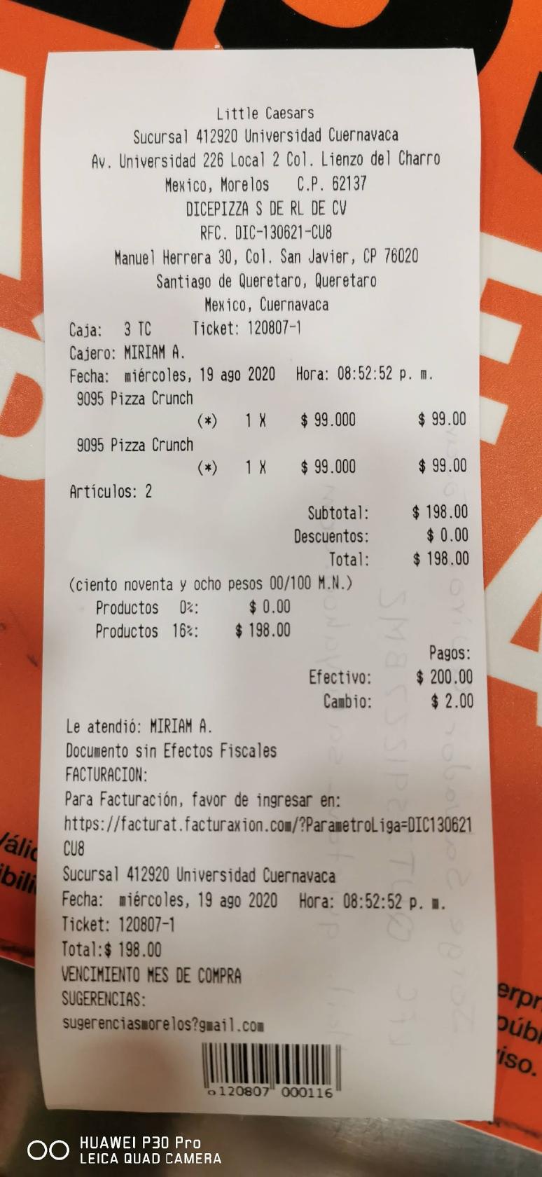 Carta Del Restaurante Little Caesars Pizza Cuernavaca Av Universidad 3