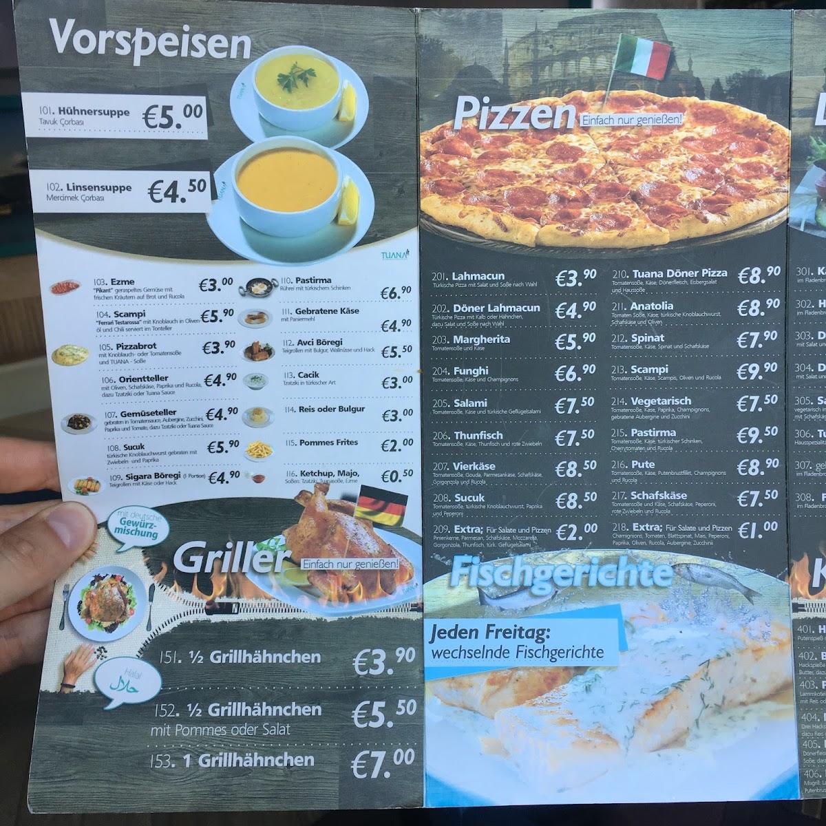 Speisekarte von Tuana Restaurant, Stade