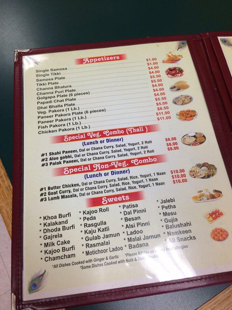 Menu at Agra Sweets desserts, Burnaby