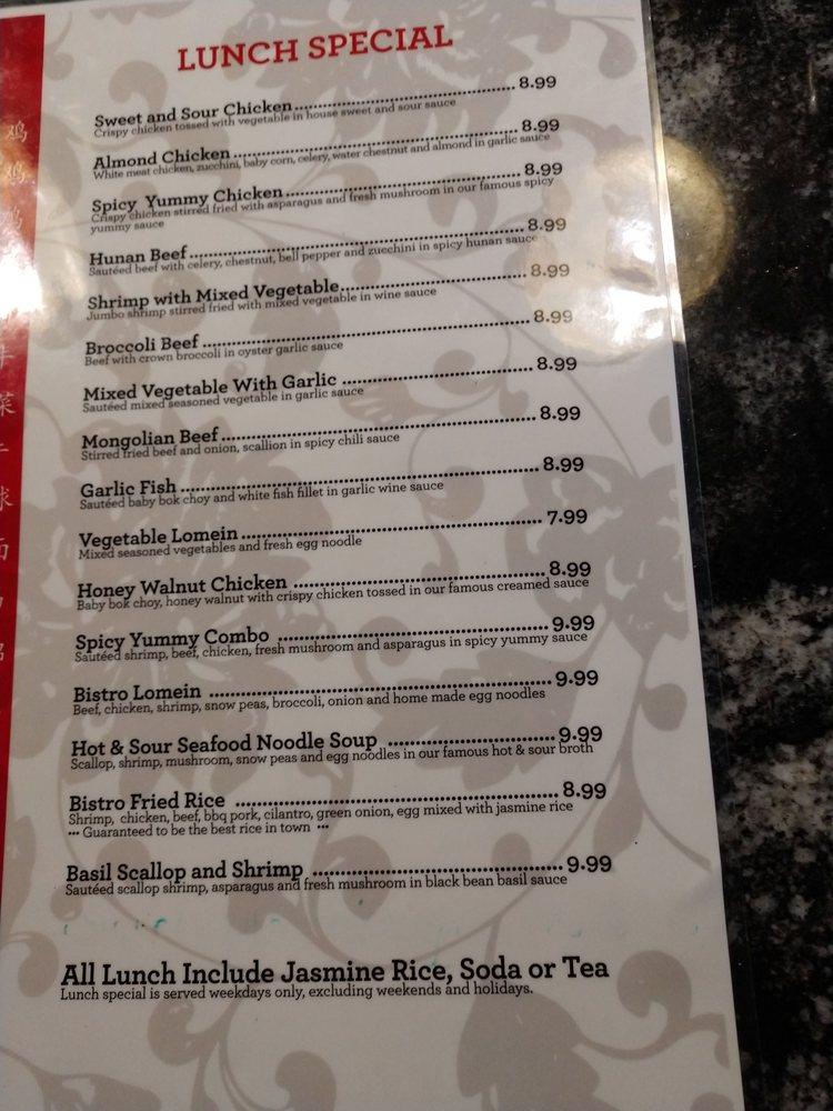 Menu at Yummy House South China Bistro restaurant, Tampa, 302 N Dale ...