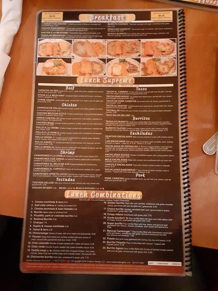 Menu at Casa Agave pub & bar, Longmont