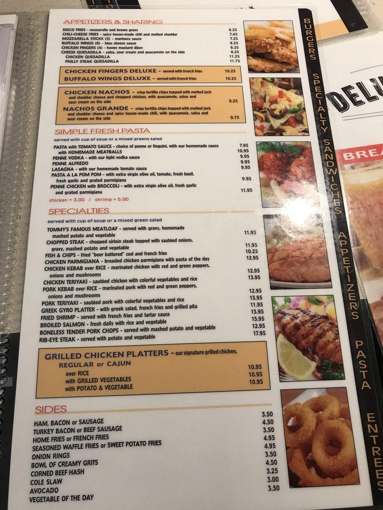 Menu at Deluxe Diner cafe, Newark