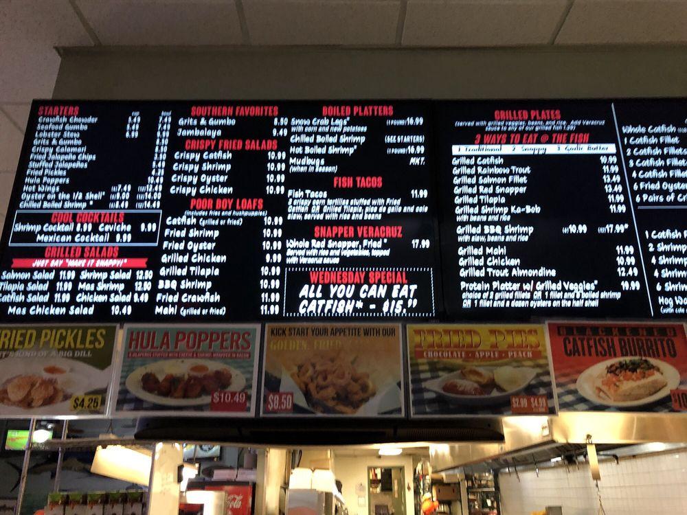 Menu at Flying Fish restaurant, Memphis