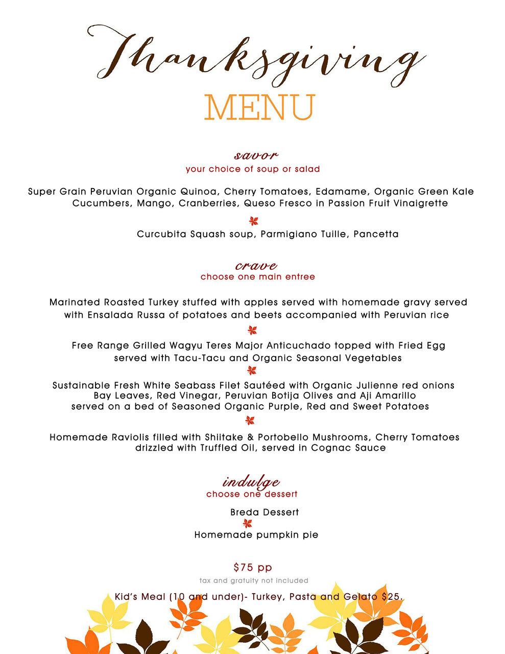 Menu at Mistura Restaurant, San Luis Obispo, 570 Higuera St