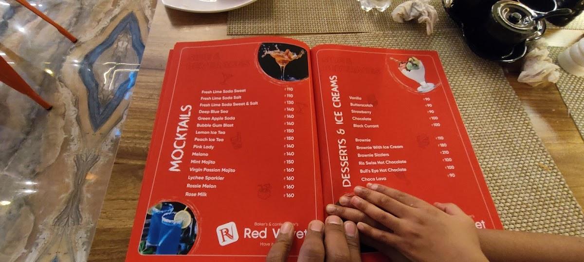 Menu at Red Velvet Madhurawada, Visakhapatnam
