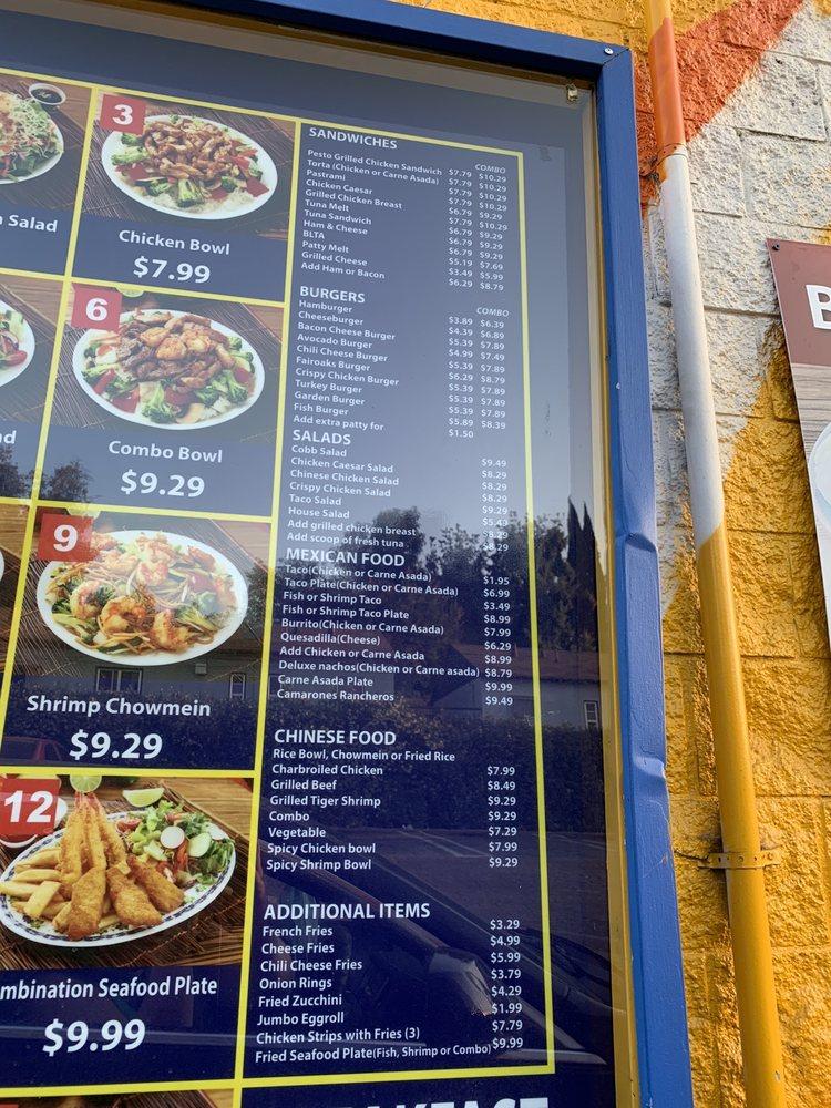 Menu at Fair Oaks Burger restaurant, Altadena