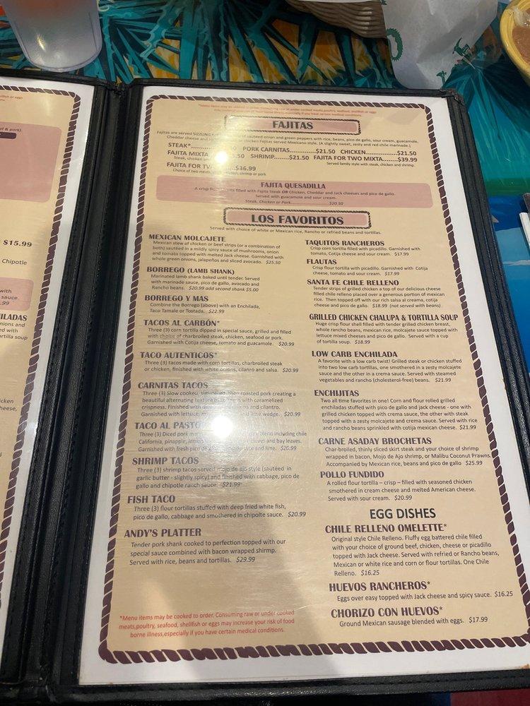 Menu at Isla Bonita restaurant, Poulsbo