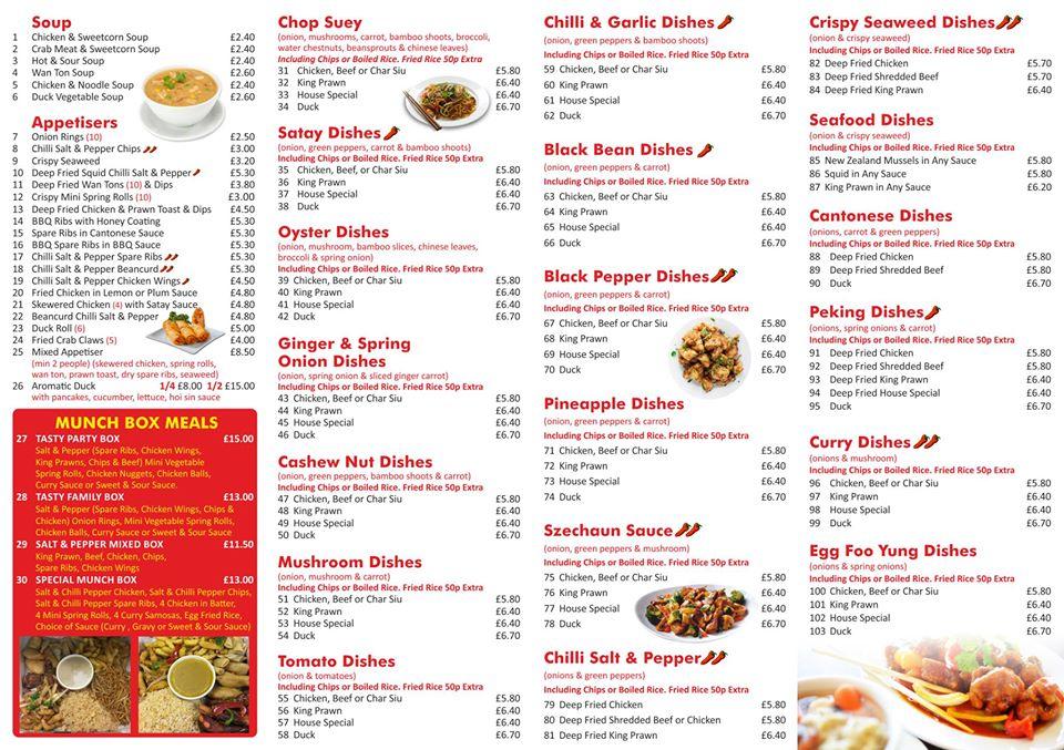 Menu at TASTY KITCHEN restaurant, Houghton le Spring
