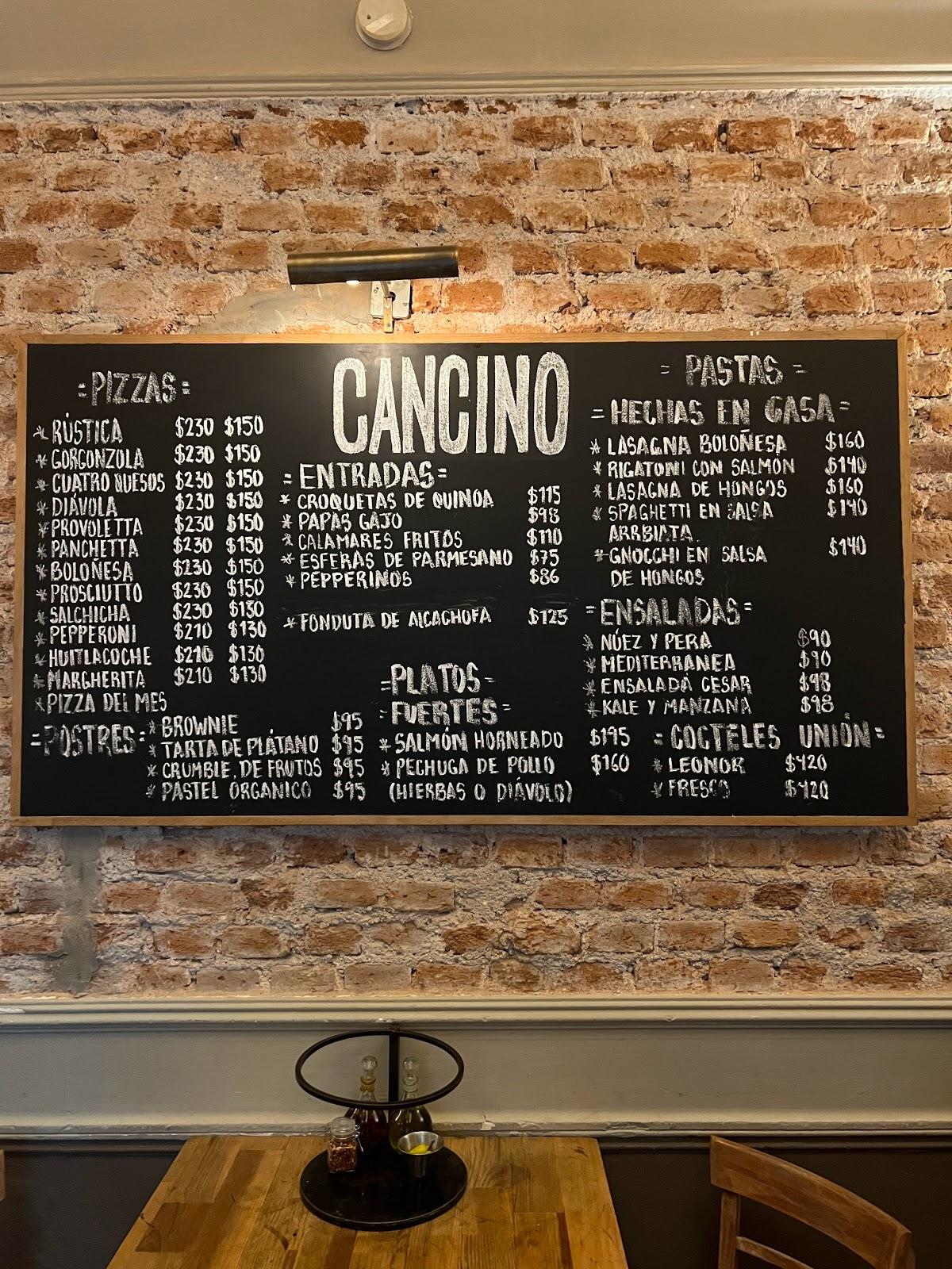 Carta de pizzería Cancino Cabrera, Ciudad López Mateos, Zacatecas 98