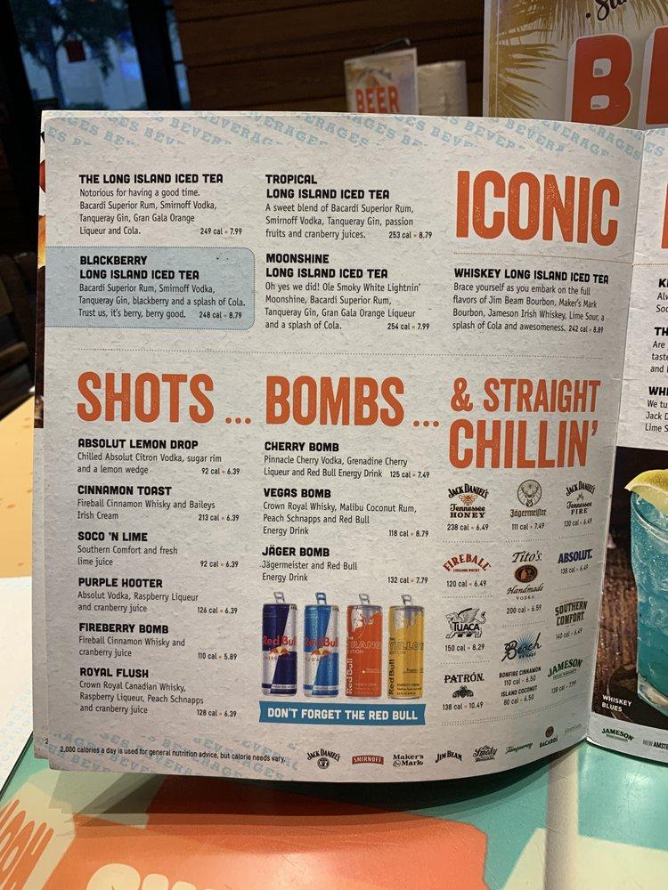Carta del pub y bar Hooters, Ocala, SW 27th Ave