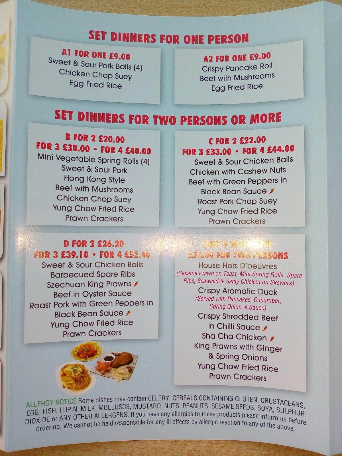 Menu at Hot Wok fast food, Warminster