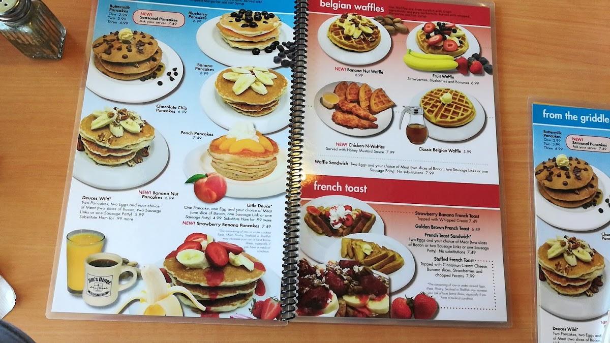 Menu at Jim's Diner restaurant, Bethany, NW 39th Expy