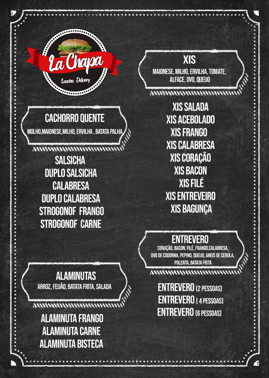 Menu at La Chapa Delivery, Novo Hamburgo