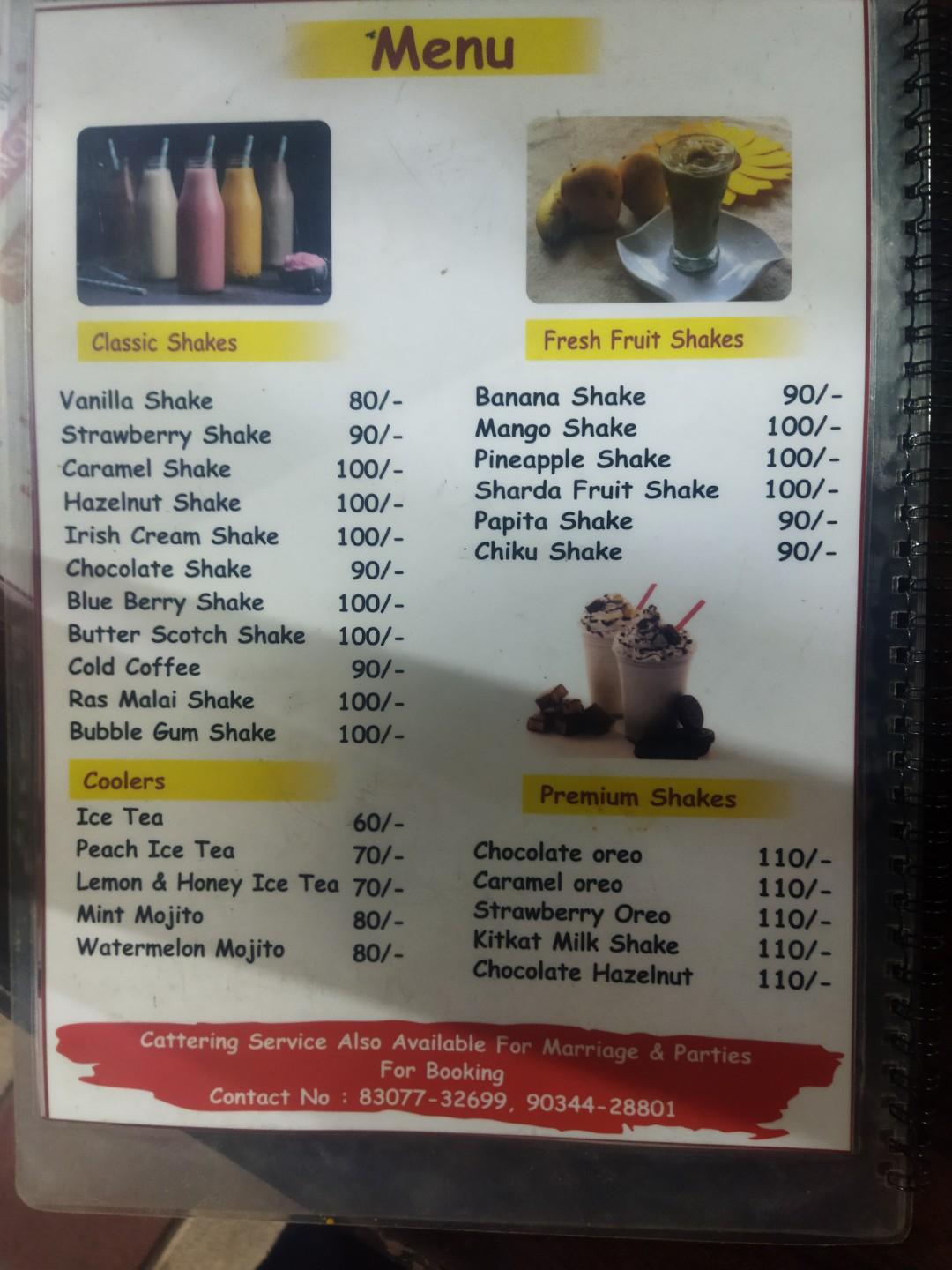 Menu at MR. FRESH KART, Karnal
