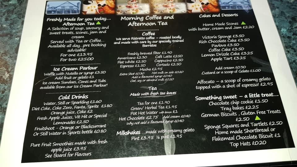 Menu at New Haven cafe, Lurgan