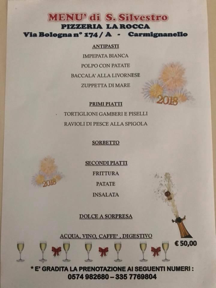 Menu da Pizzeria La Rocca, Carmignanello