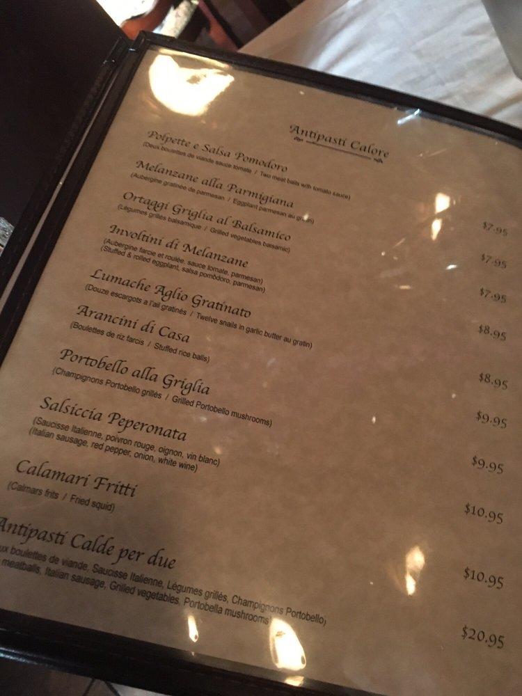 Menu at Bellissimo pub & bar, Dorval