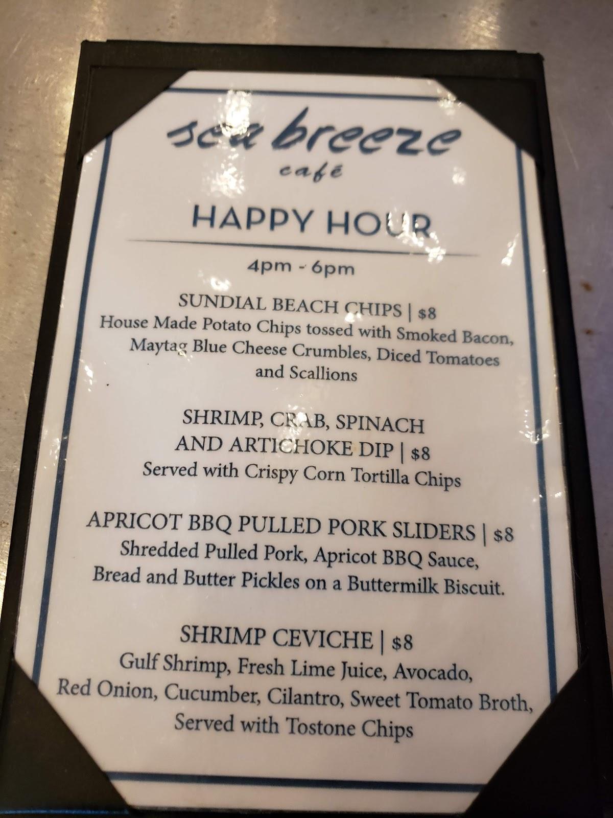 Carta de Sea Breeze Café, Sanibel, Middle Gulf Dr Suite #3
