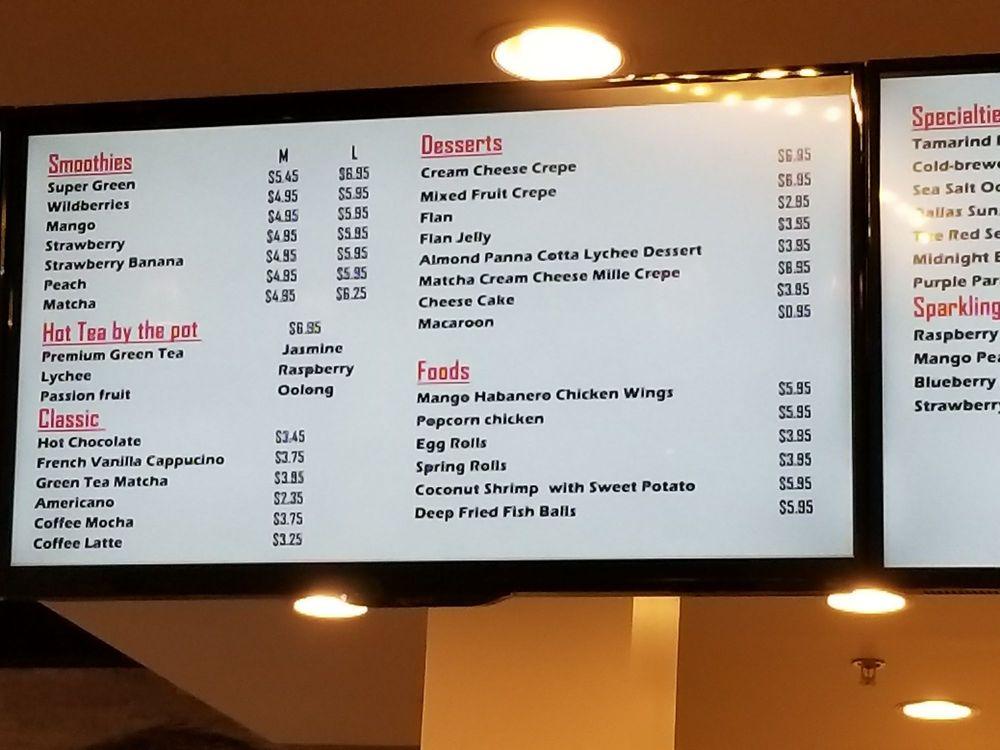 Menu at Boba Lush pub & bar, Murphy