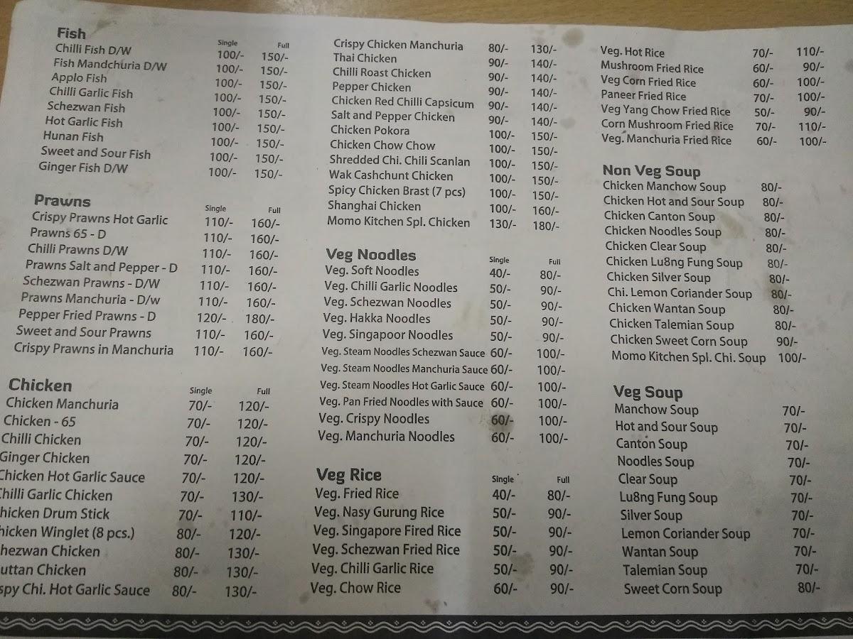 Menu at MOMO KITCHEN, Secunderabad, Plot No. 313