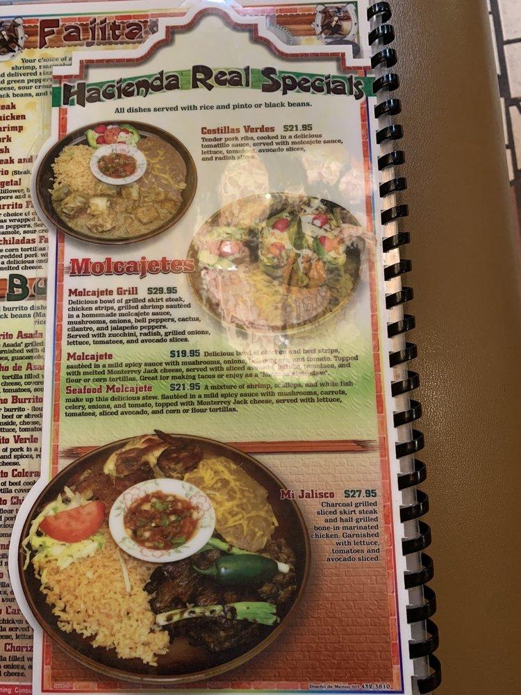 Menu at La Hacienda Real Keizer restaurant, Keizer, River Rd N