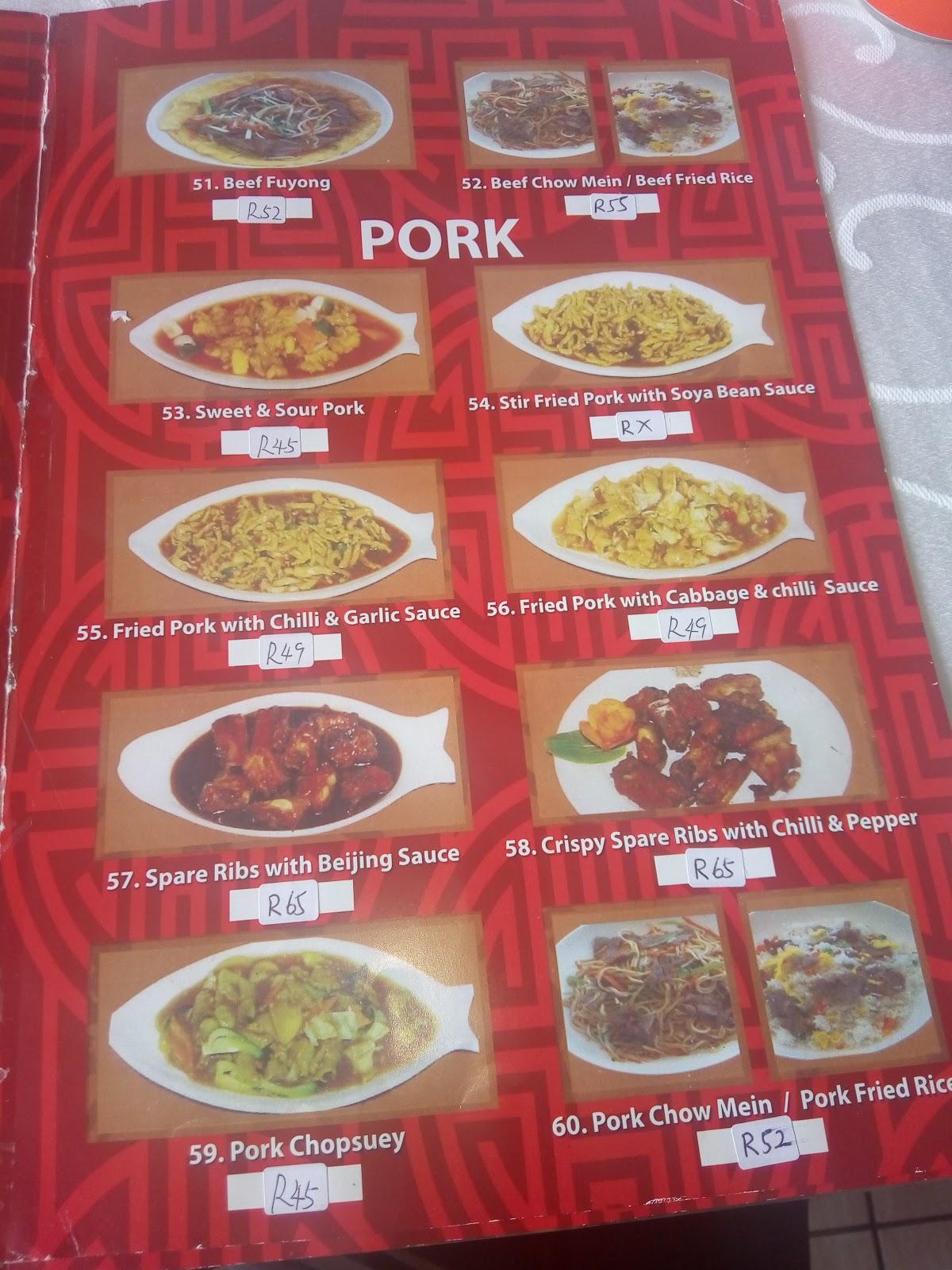 Menu at Mr.panda Chinese Food&Sushi restaurant, Kempton Park