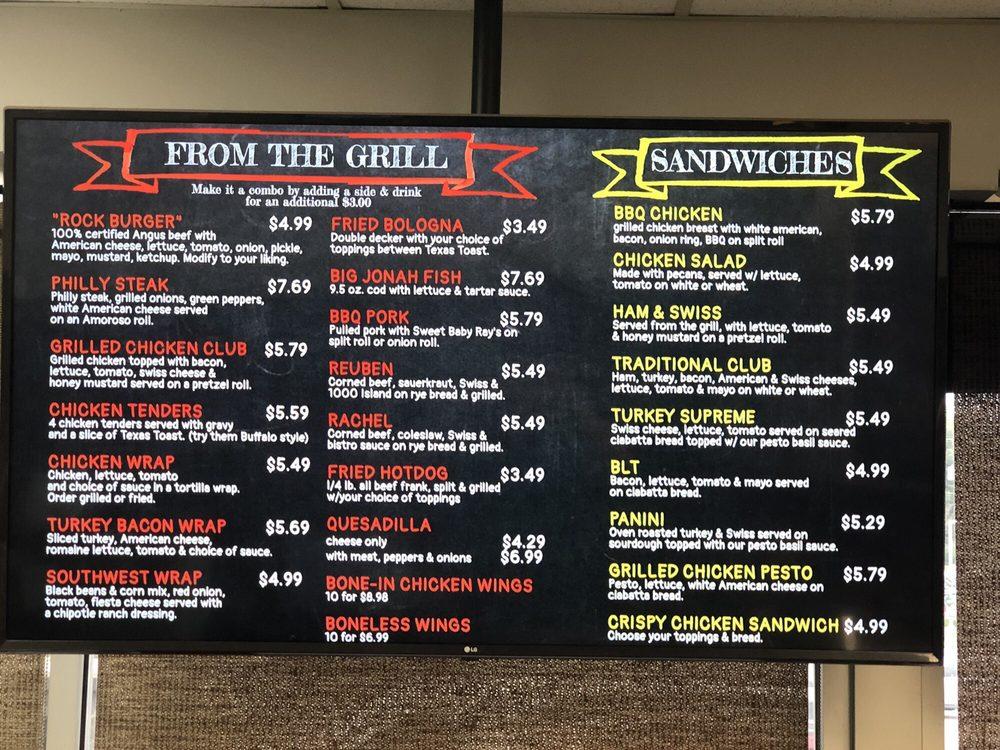 Menu at The Rock Cafe, Paris