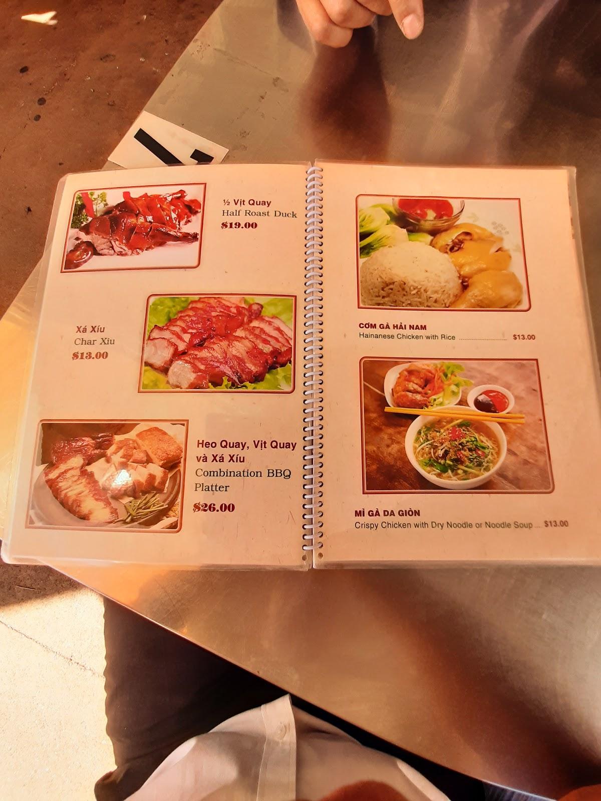 Menu at Vietnamese Grace Restaurant, Inala