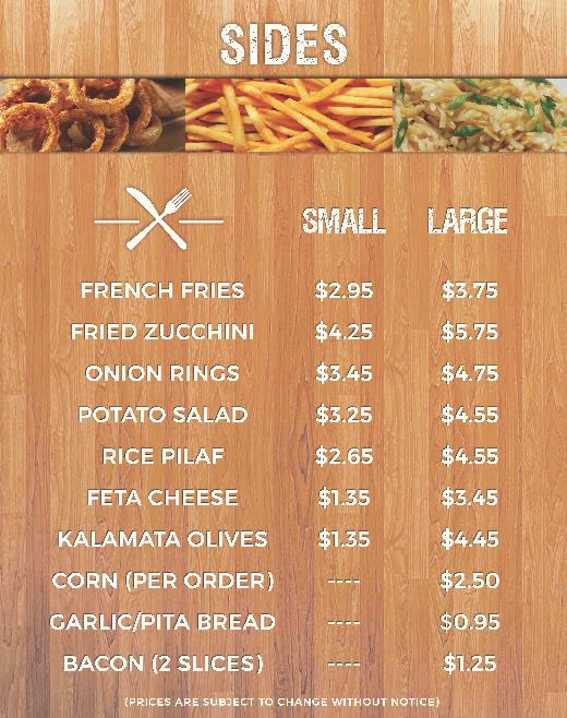 Menu at Greek Style Chicken restaurant, Fallbrook