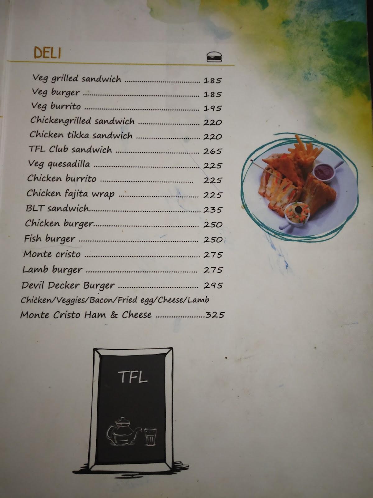 Menu at TFL ( The Food Lounge), Vijayawada