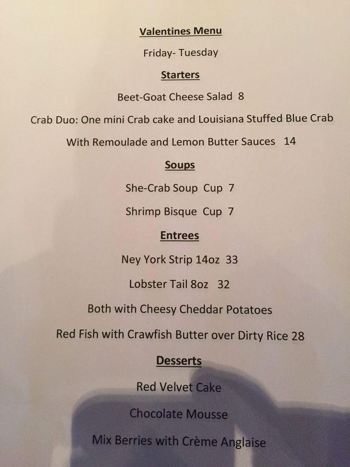 Menu at Ye Shire Tavern pub & bar, Richardson