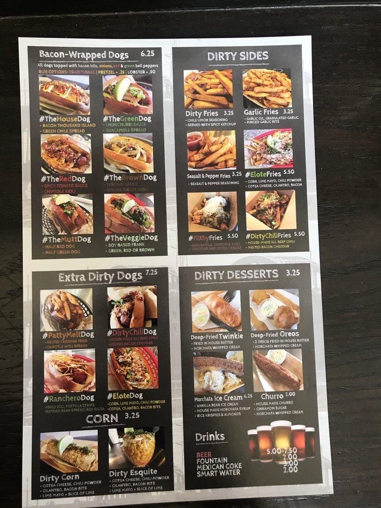 Menu at Dirt Dog Inc. pub & bar, Los Angeles