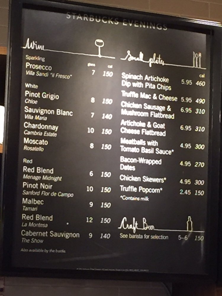 Menu at Starbucks, Flower Mound, 745 Cross Timbers Rd