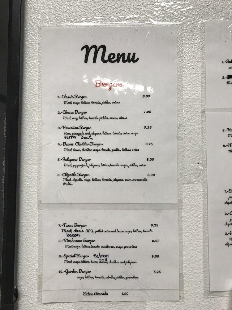 Menu at The Patron Kitchen restaurant, Rio Dell