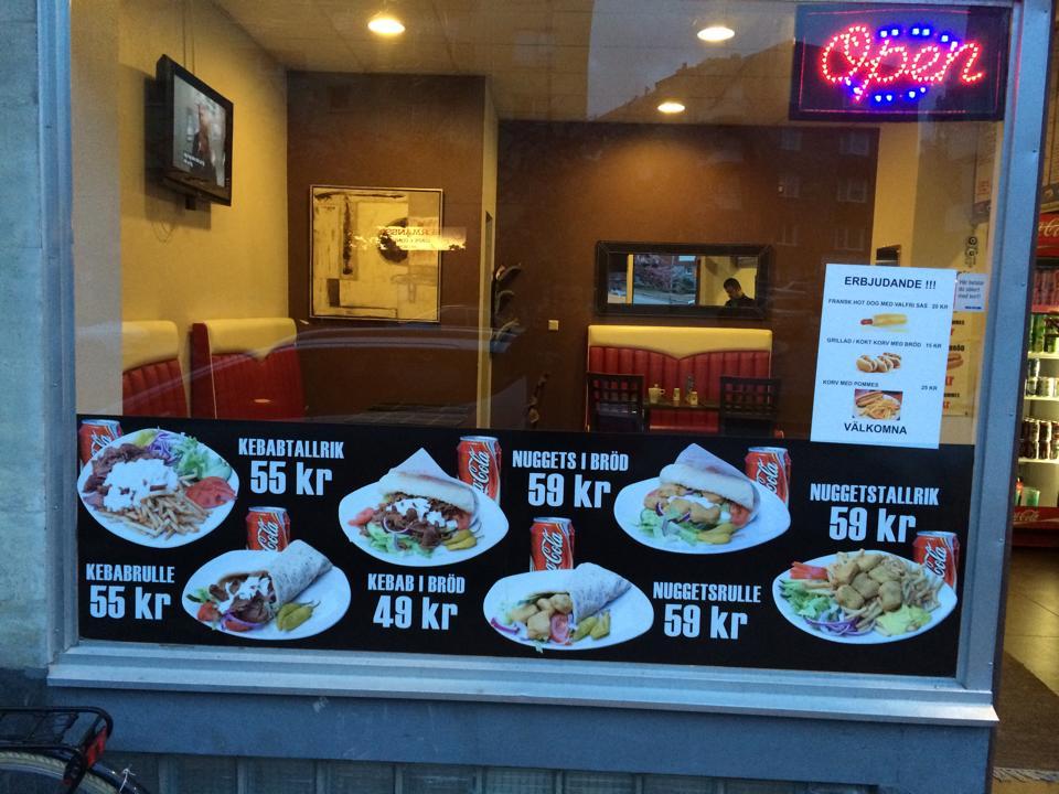Menu at Pizzeria express, Helsingborg