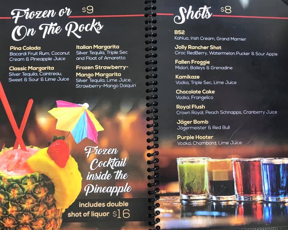 Menu at GiGi's Bar & Hip Hop Lounge, Myrtle Beach