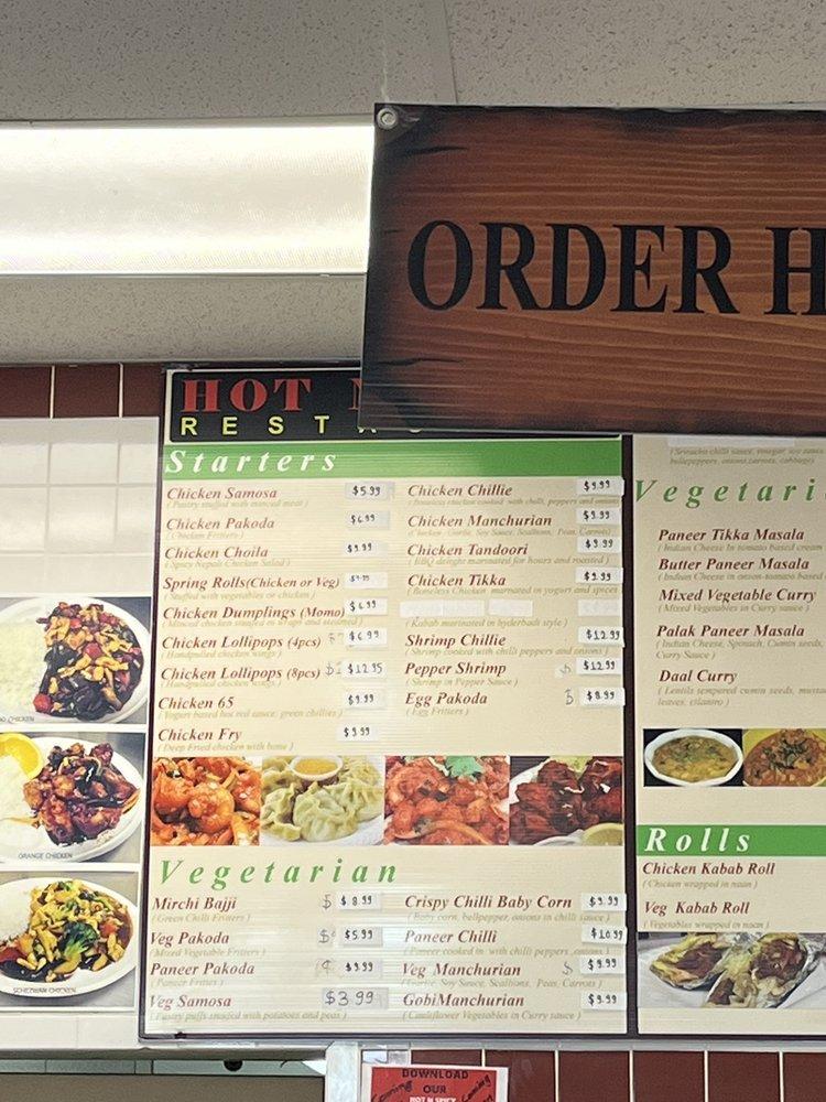 Menu at Hot & Spicy restaurant, Irving