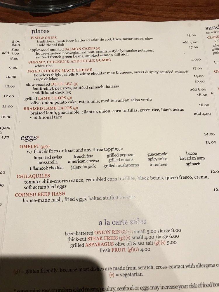 Menu at Red Hawk Bar & Grill, Ann Arbor