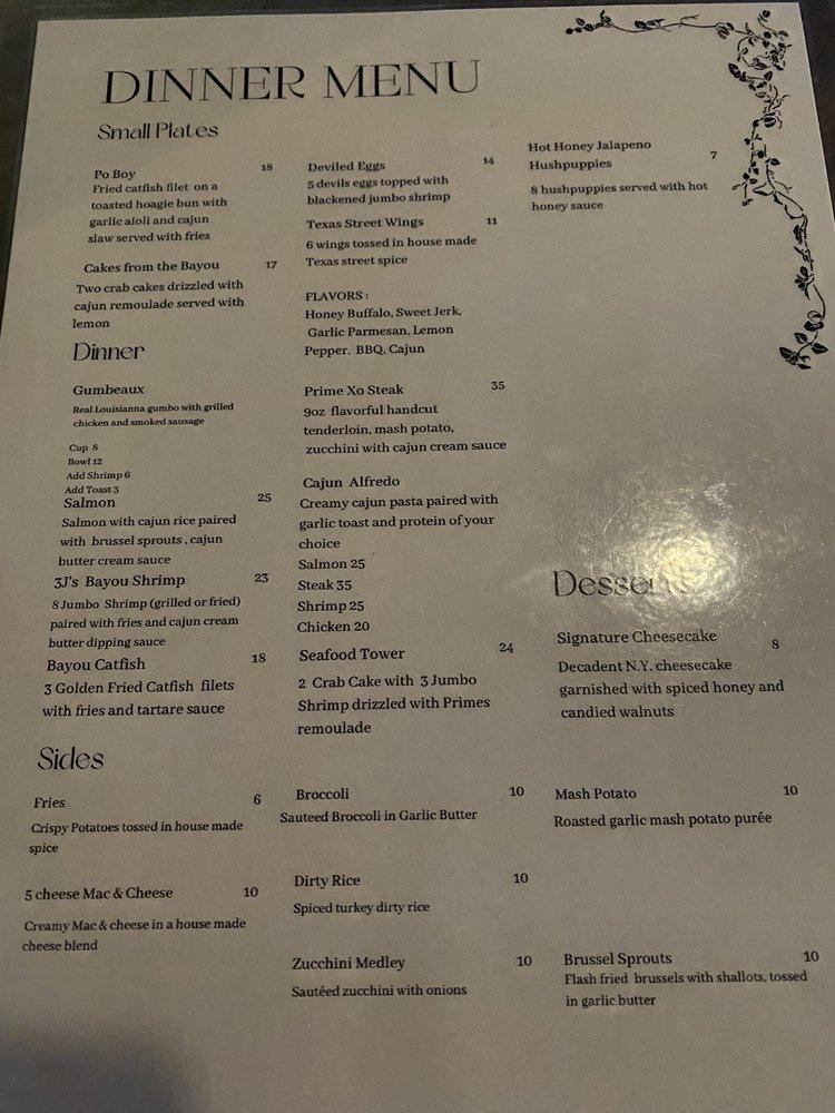 Menu at Prime XO pub & bar, Forney