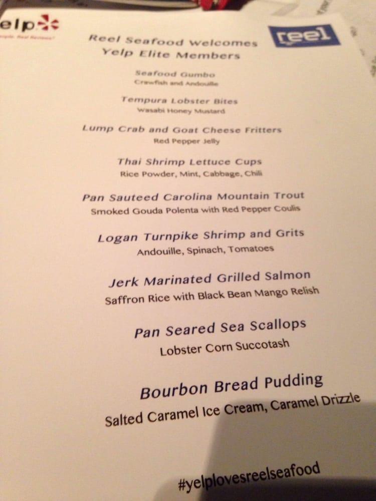 Menu at Reel Seafood pub & bar, Woodstock