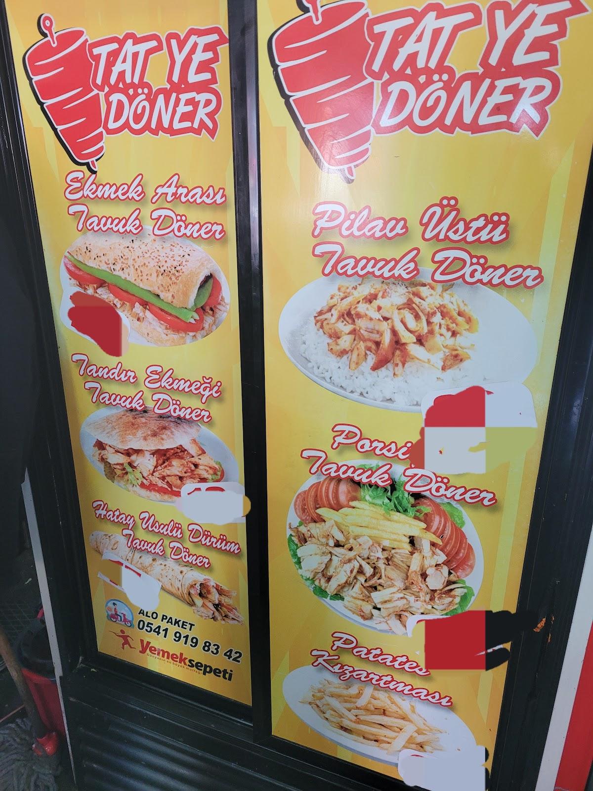 Menu at Tat Ye Döner Salonu, Edirne