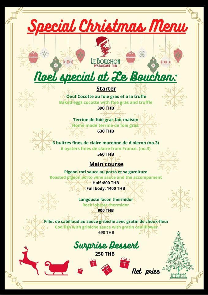 Menu at Le Bouchon restaurant, Bangkok, 50 Soi Atthakan Prasit