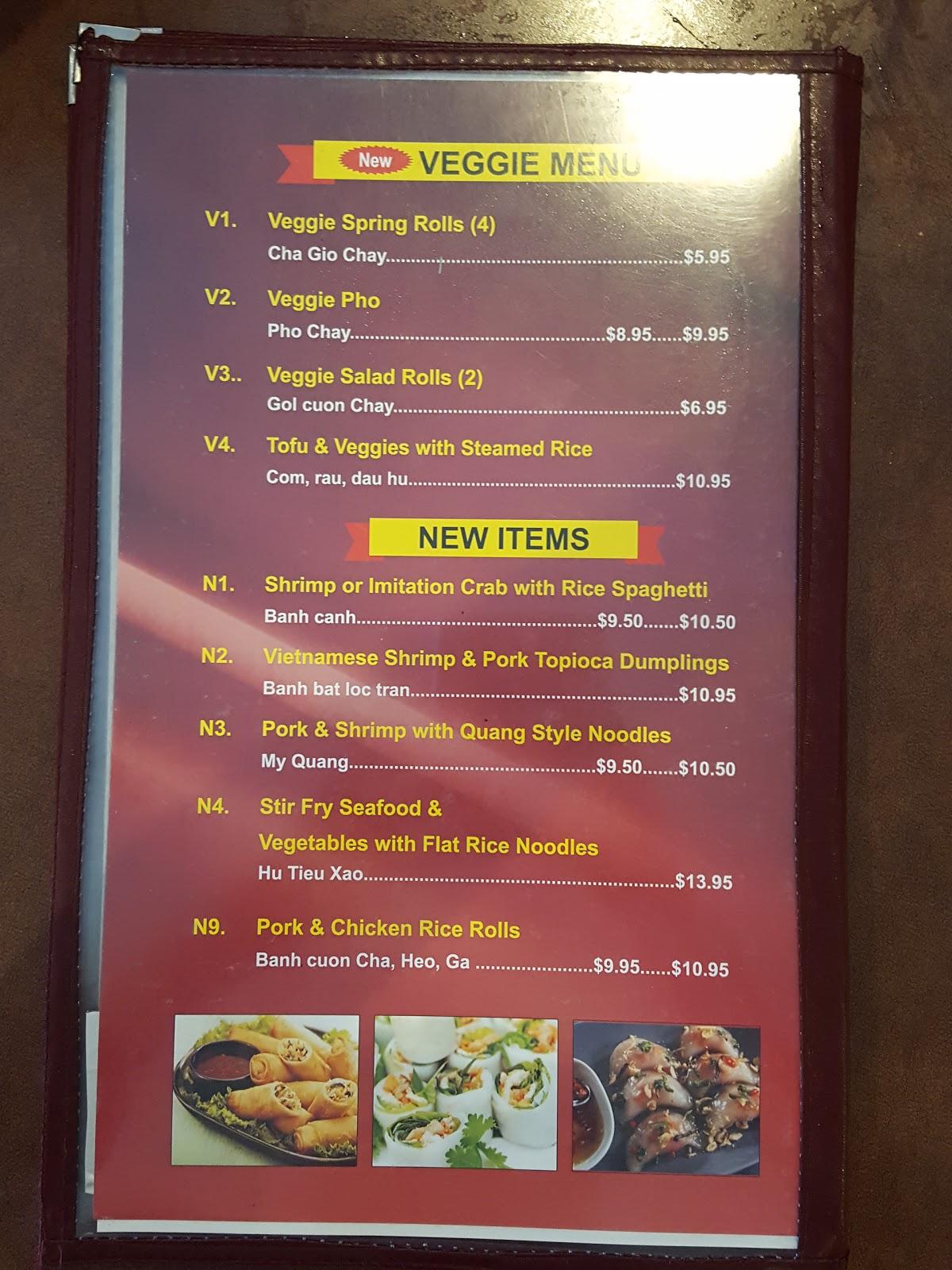 Menu at Phở Phượng Hồng Vietnamese Restaurant, Maple Ridge